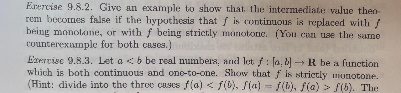 Solved Exercise 9.8.2. Give an example to show that the | Chegg.com