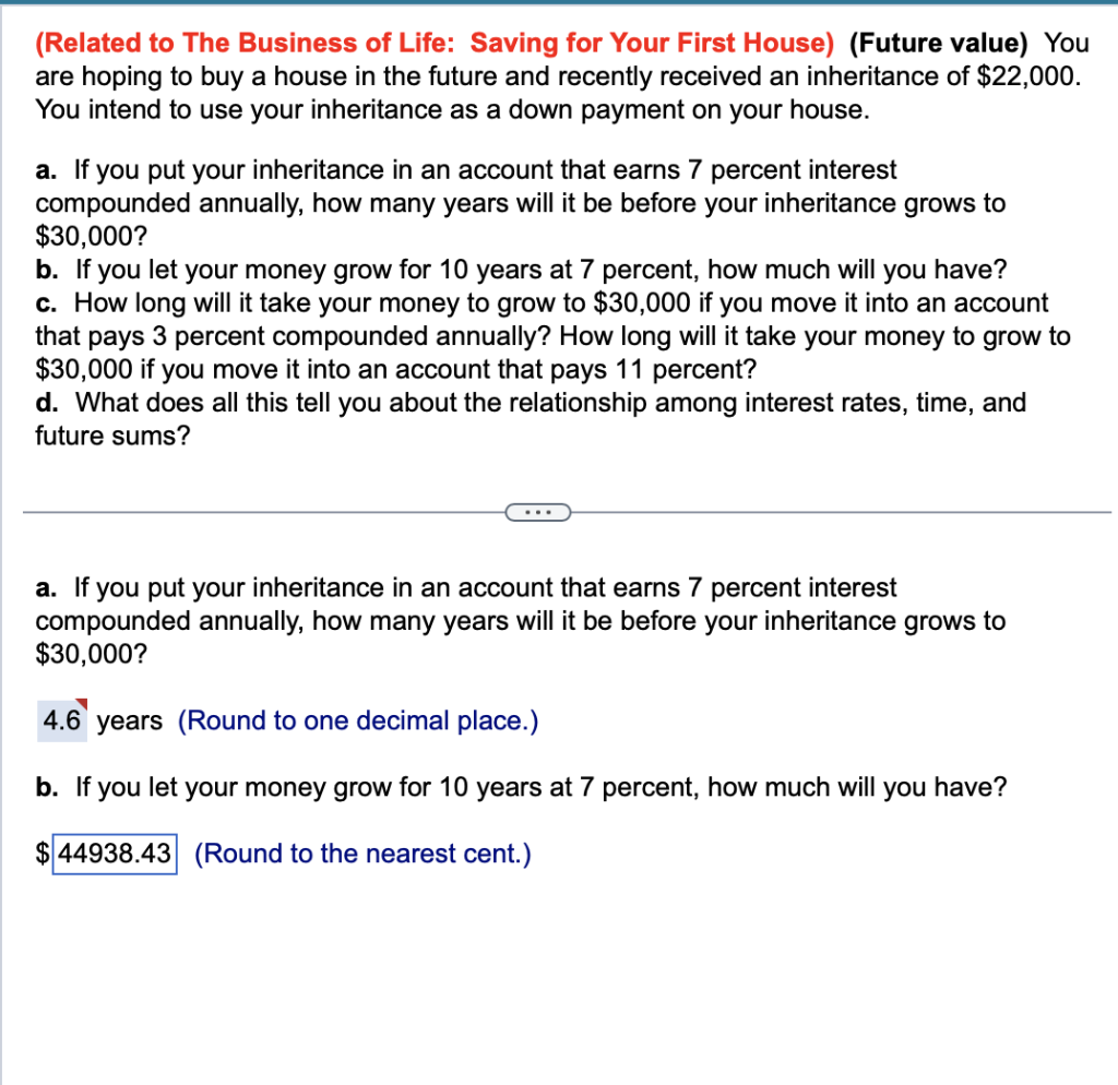Solved (Related to The Business of Life: Saving for Your | Chegg.com