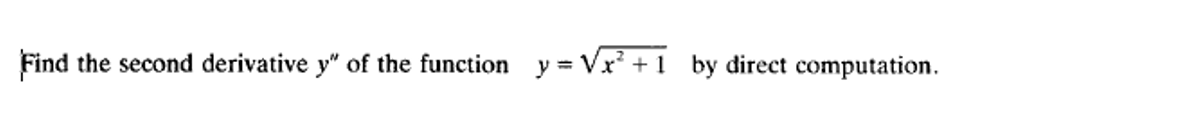 Solved Find the second derivative y'' ﻿of the function | Chegg.com
