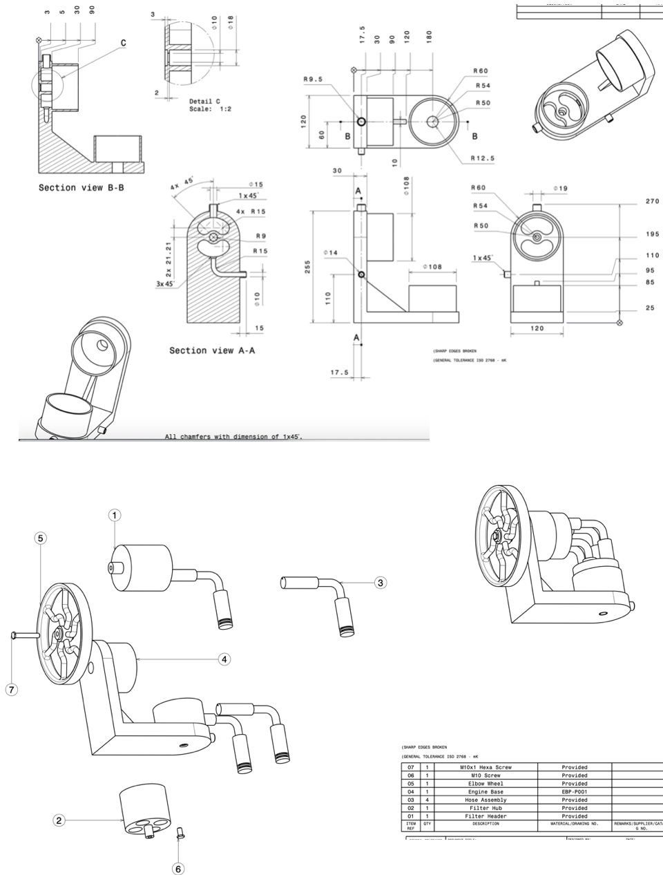 make and save the model as .SLDPRT file in | Chegg.com