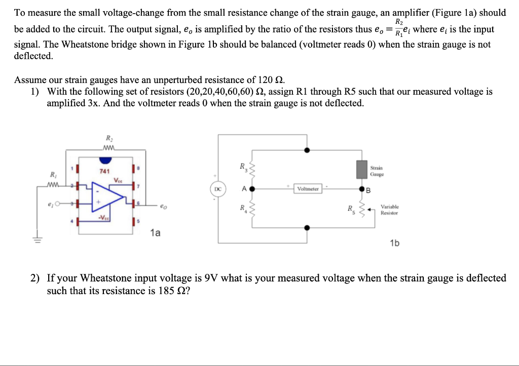 Solved To measure the small voltage-change from the small | Chegg.com