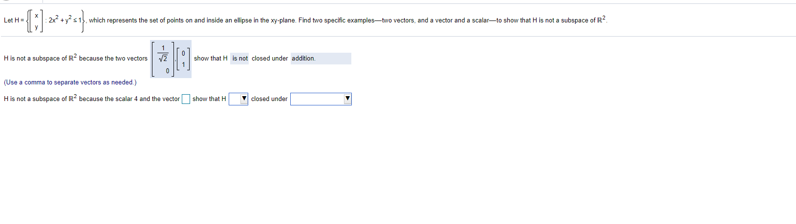 Solved Let H= {}] 2*•*} which represent the sat of paints on | Chegg.com