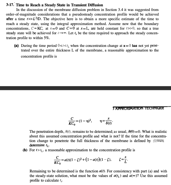 Solved 3-17. Time to Reach a Steady State in Transient | Chegg.com
