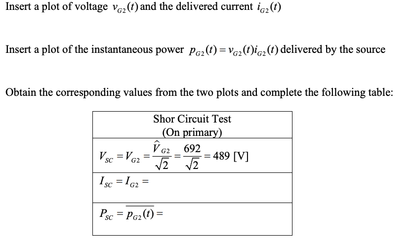 Solved SHORT CIRCUIT EXPERIMENT 30 points: Simulate the | Chegg.com
