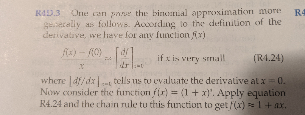 Solved R4 R4D.3 One can prove the binomial approximation | Chegg.com