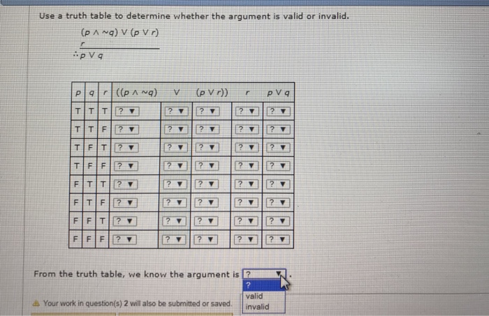 Solved Use a truth table to determine whether the argument | Chegg.com