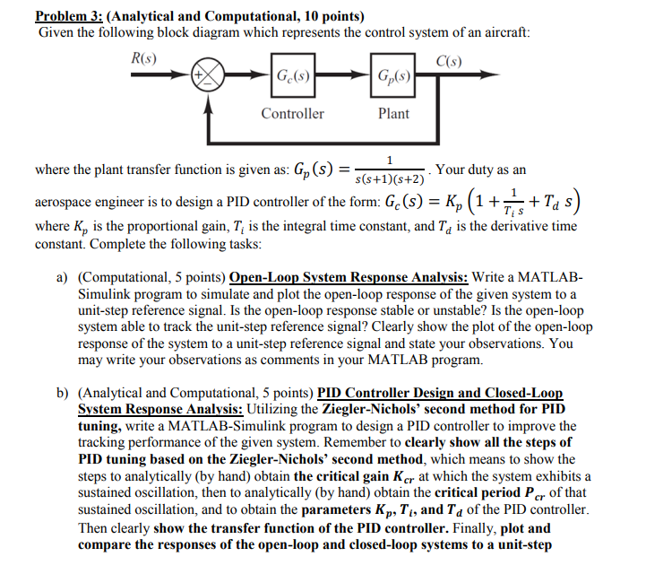 Solved Problem 3: (Analytical and Computational, 10 points) | Chegg.com