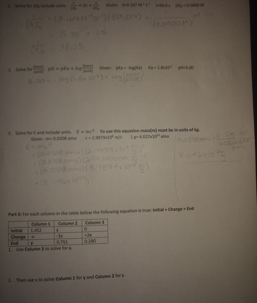 Solved i need help finishing these problems... I'm not sure | Chegg.com