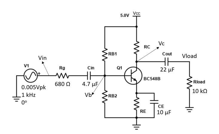 Solved Calculate Rb1, Rb2, Rc, Re, gm, rpi, ro of the | Chegg.com