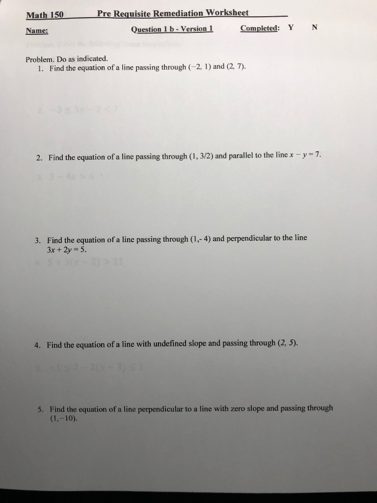 Solved Pre Requisite Remediation Worksheet Question 1 b- | Chegg.com