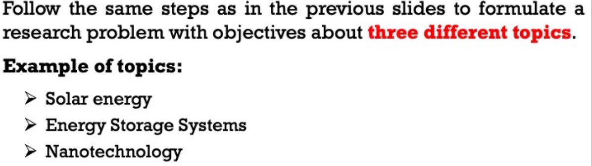 Solved 1- identify a broad field 2- dissect the broad area | Chegg.com