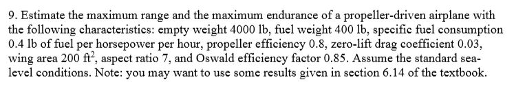 Solved 9. Estimate the maximum range and the maximum | Chegg.com