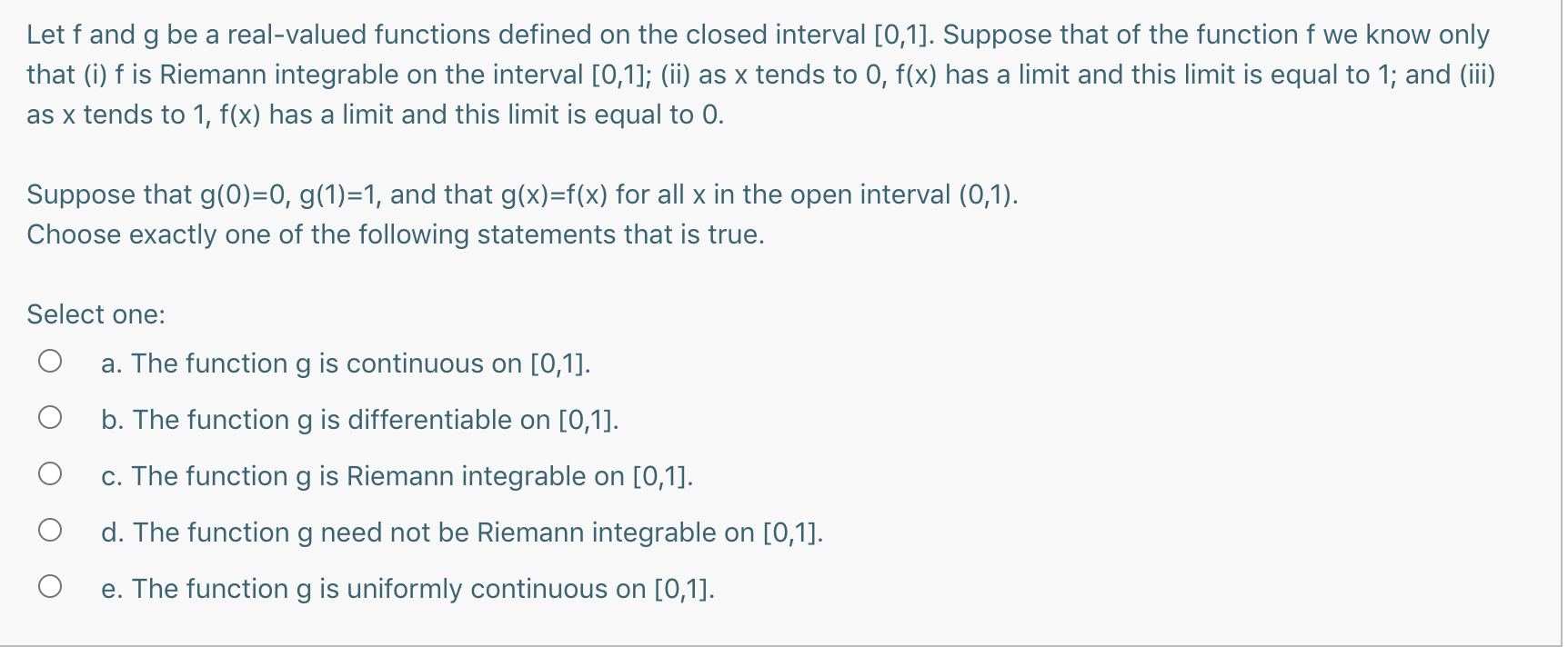 Solved Let f and g be a real-valued functions defined on the | Chegg.com