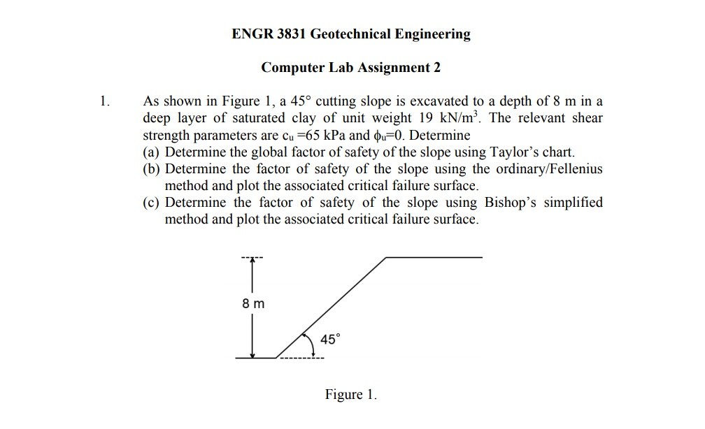 Solved ENGR 3831 Geotechnical Engineering Computer Lab | Chegg.com