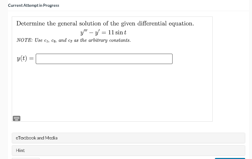 Solved Current Attempt in Progress Determine the general | Chegg.com