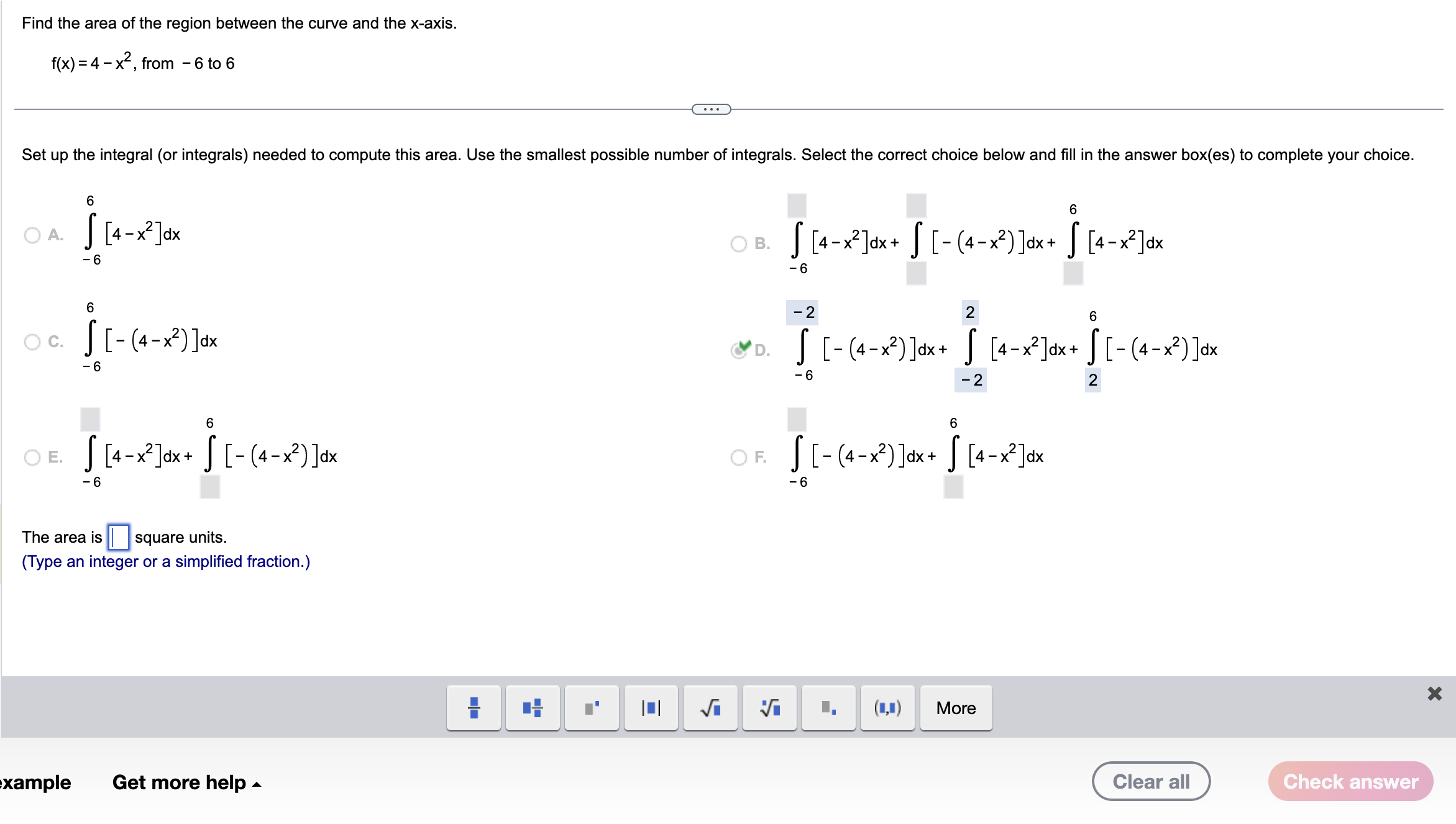 Solved f(x)=4-x2, ﻿from | Chegg.com