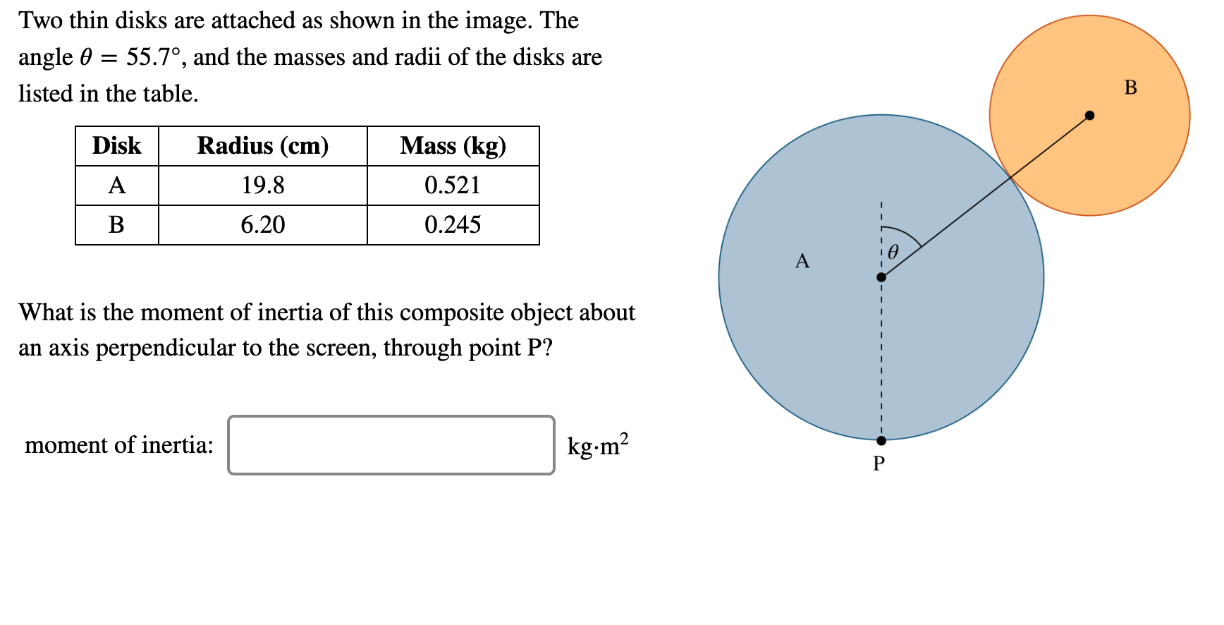 Solved Two thin disks are attached as shown in the image. | Chegg.com
