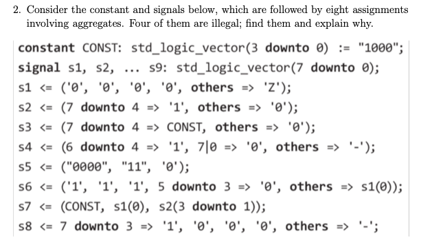 Solved 2. Consider the constant and signals below, which are | Chegg.com
