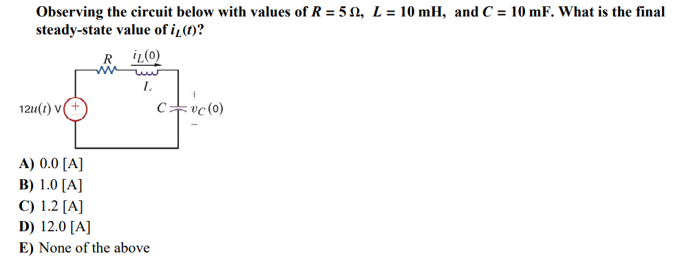 Solved Observing the circuit below with values of | Chegg.com