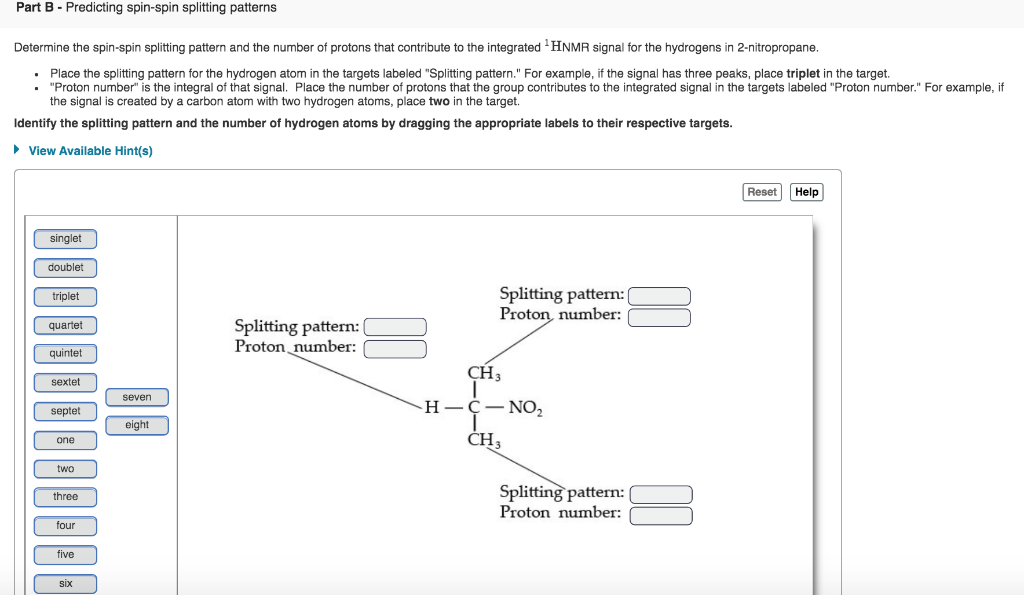 Solved Part B - Predicting spin-spin splitting patterns | Chegg.com