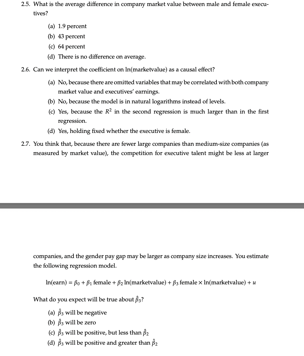 Solved 2. (28 points) Bertrand and Hallock (2001, ILR | Chegg.com