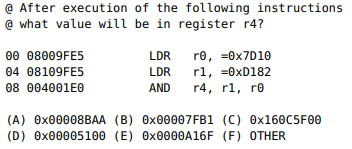 Solved a After execution of the following instructions (a | Chegg.com