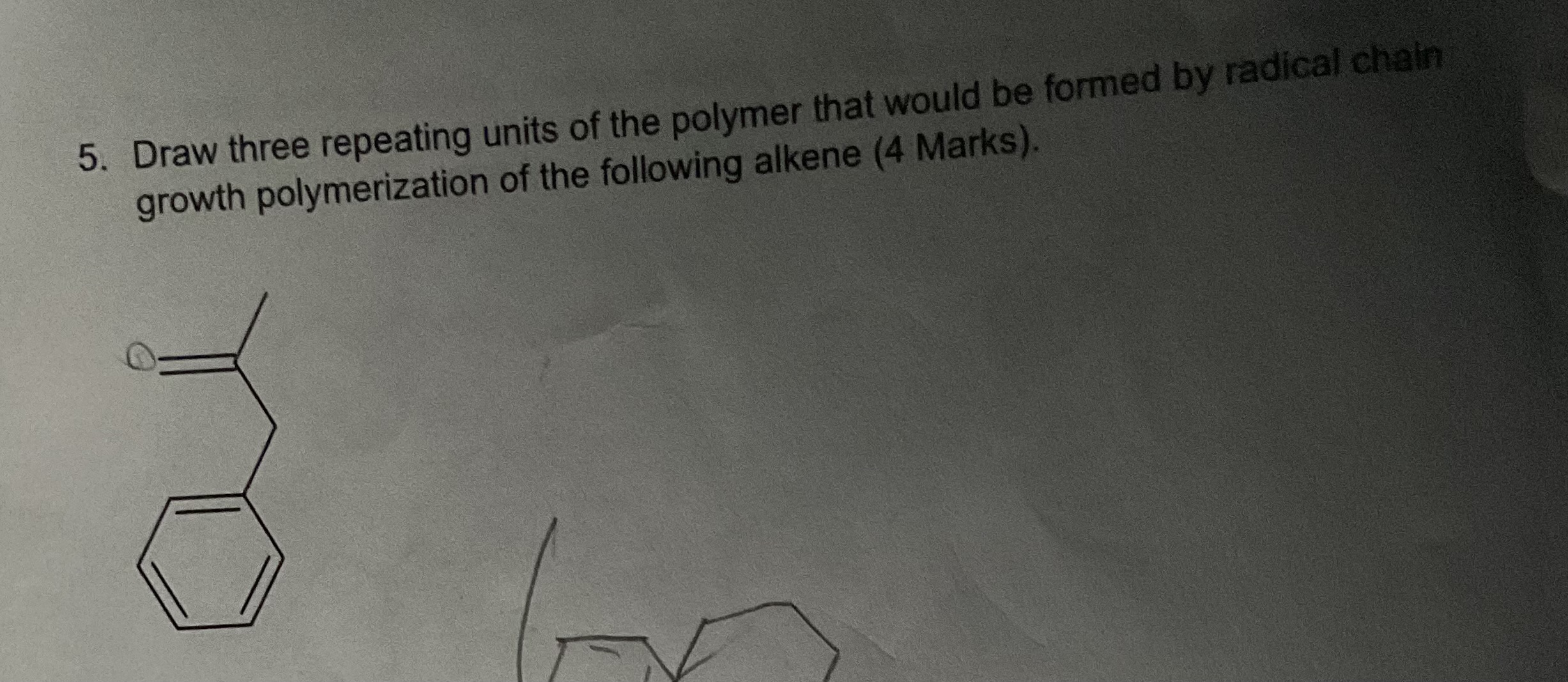 Solved 5. Draw three repeating units of the polymer that | Chegg.com
