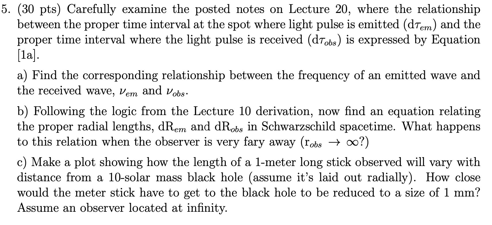 Solved (30 pts) Carefully examine the posted notes on | Chegg.com
