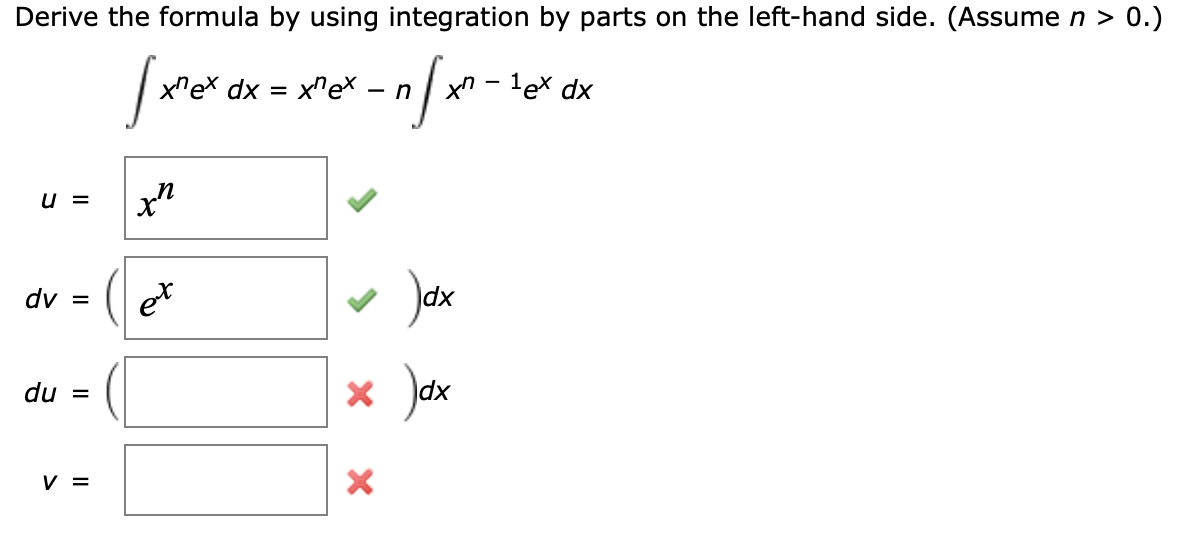 Solved Derive the formula by using integration by parts on | Chegg.com