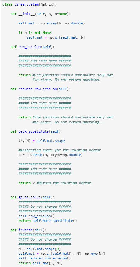 I have provided Python/NumPy implementations of | Chegg.com