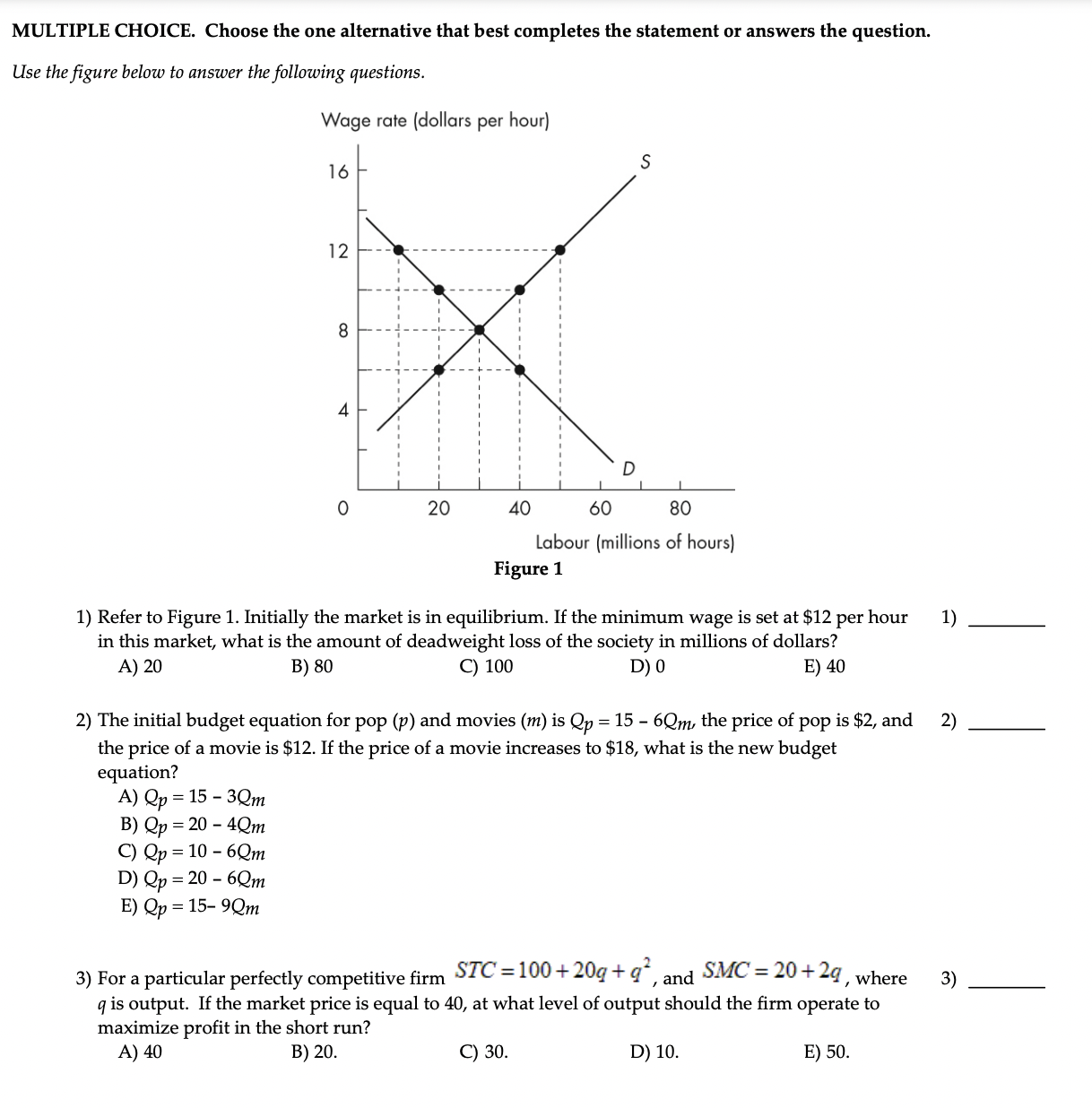 Solved MULTIPLE CHOICE. Choose the one alternative that best | Chegg.com