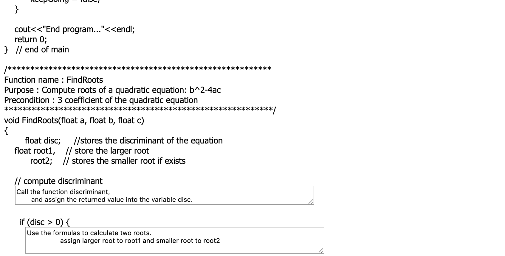 Solved Complete the following program: This environment | Chegg.com
