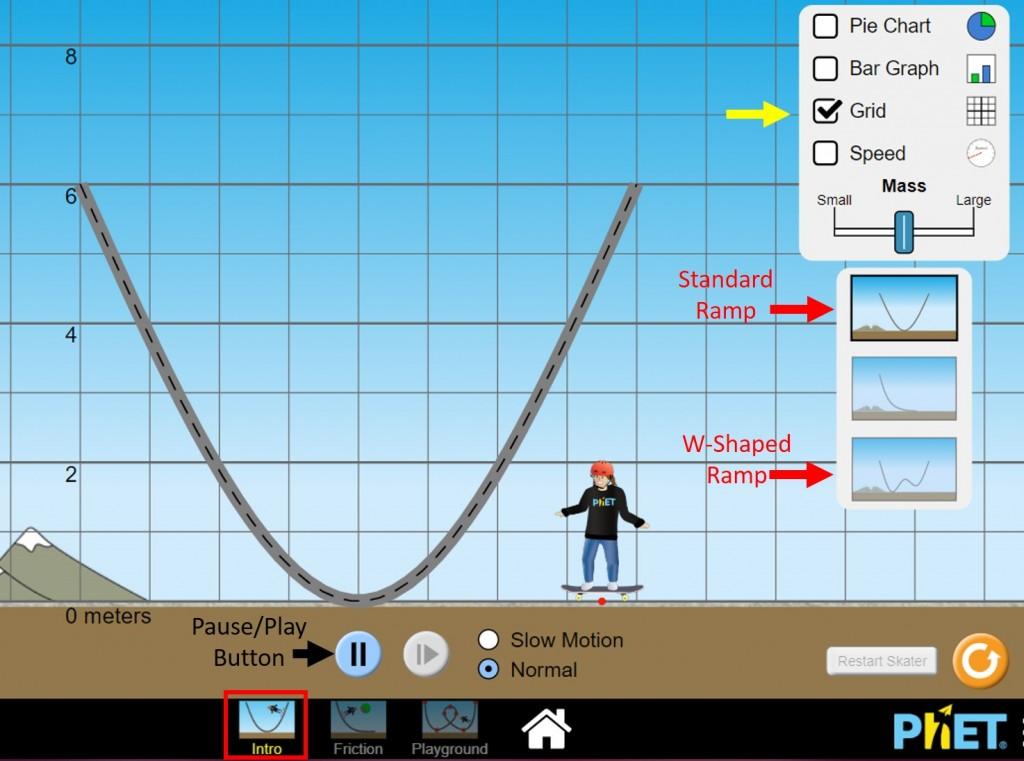 Solved 1. Open the Energy Skate Park: Basics simulation | Chegg.com