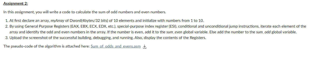 Solved In this assignment, you will write a code to | Chegg.com