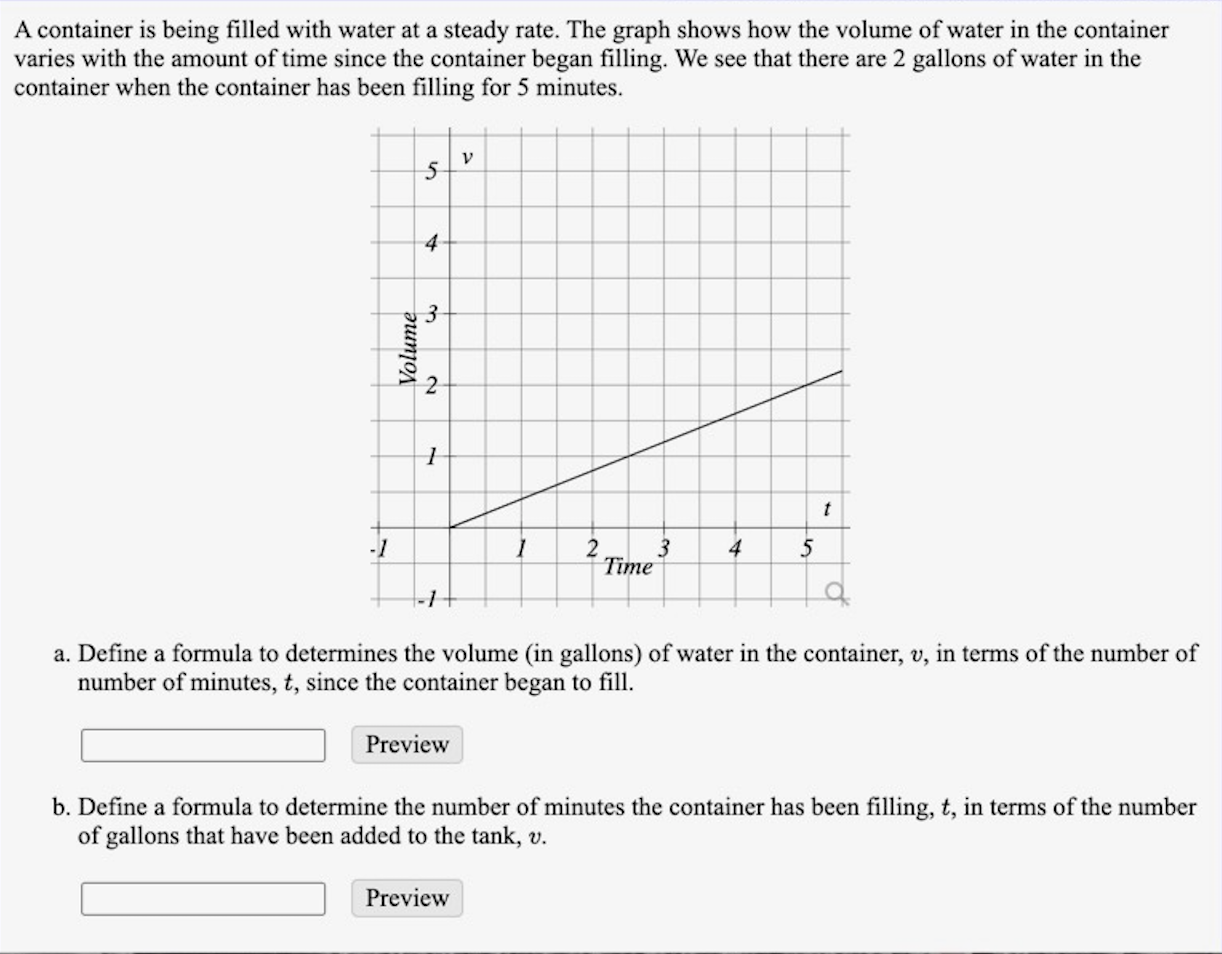 Solved A container is being filled with water at a steady | Chegg.com