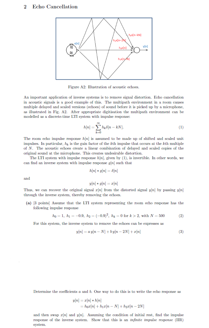 2 Echo Cancellation Figure A2: Illustration of | Chegg.com