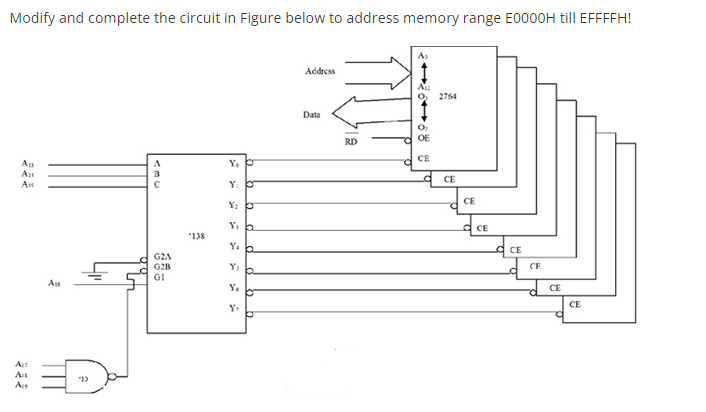 Solved Modify and complete the circuit in Figure below to | Chegg.com