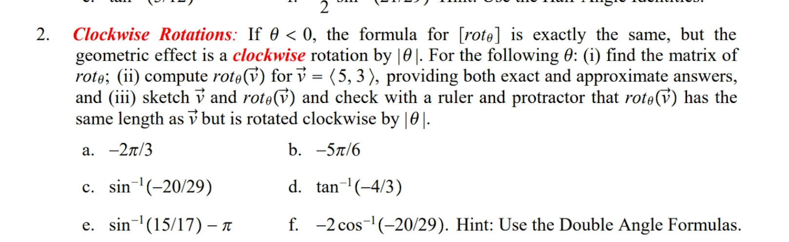 Solved 2. 2 Clockwise Rotations: If 0
