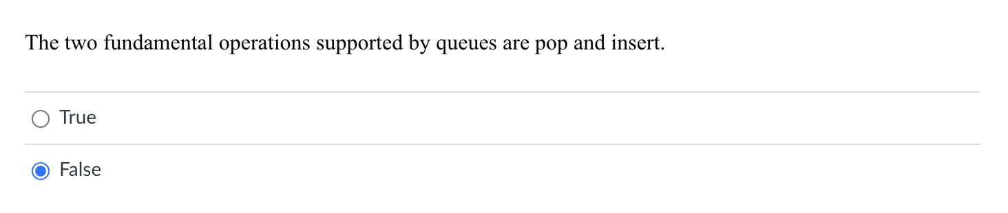 Solved The two fundamental operations supported by queues | Chegg.com