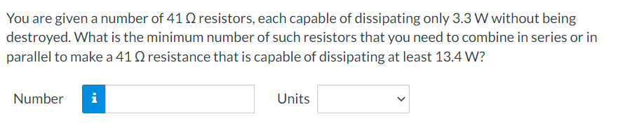 Solved You are given a number of 41 resistors, each capable | Chegg.com