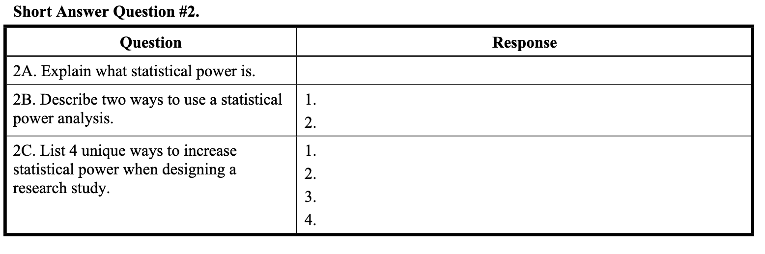 Solved Short Answer Question \#2. \begin{tabular}{|l|l|} | Chegg.com
