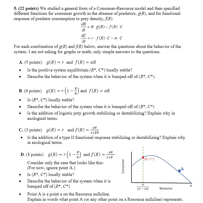Solved 5. (22 points) We studied a general form of a | Chegg.com
