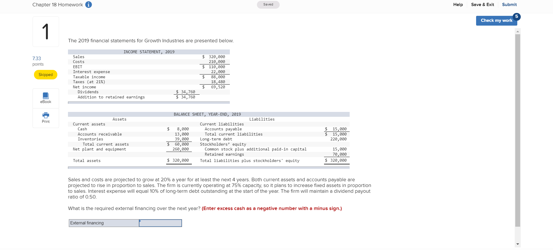Solved Chapter 18 Homework i Saved Help Save & Exit Submit | Chegg.com