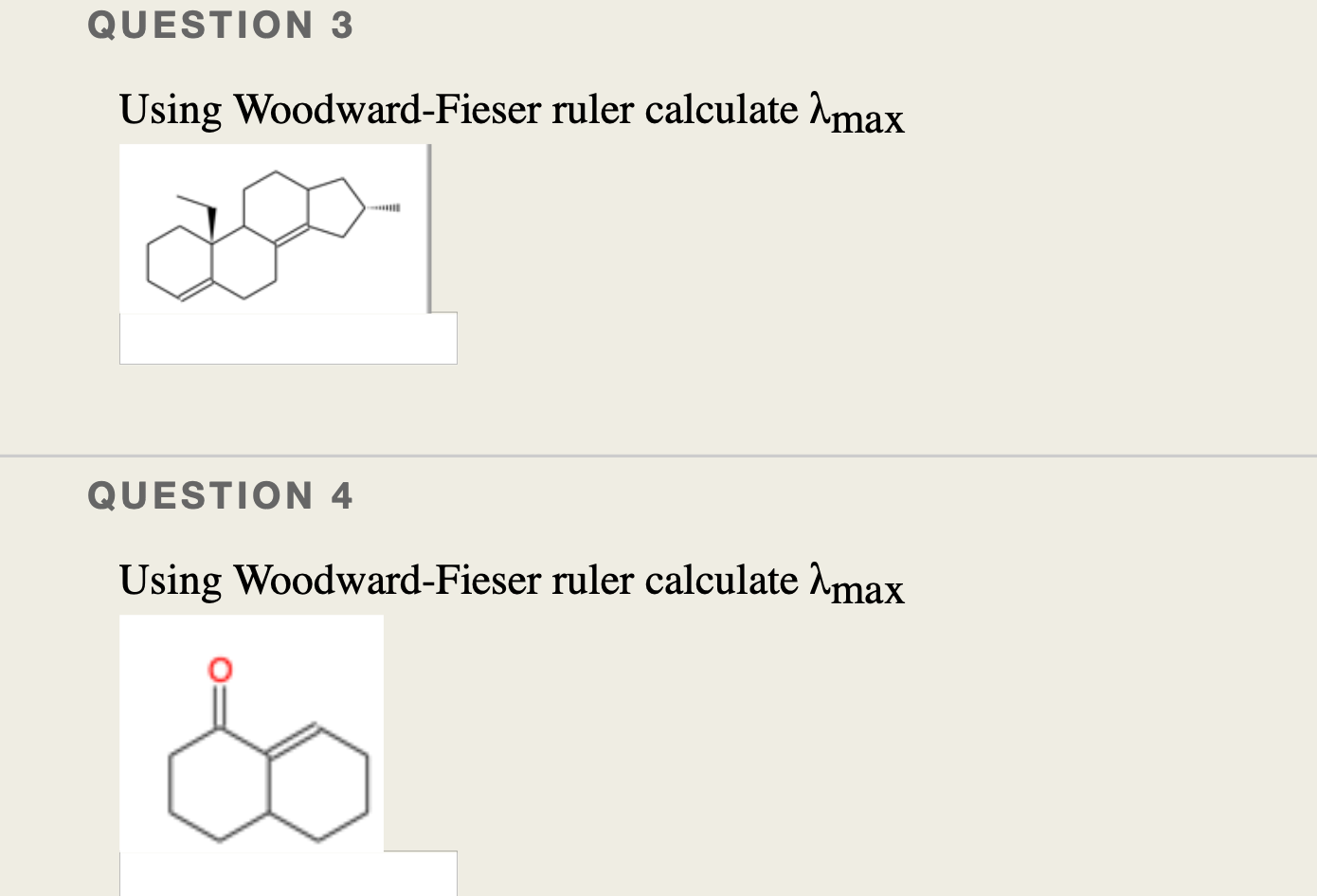 Solved QUESTION 3 Using Woodward-Fieser ruler calculate Imax | Chegg.com