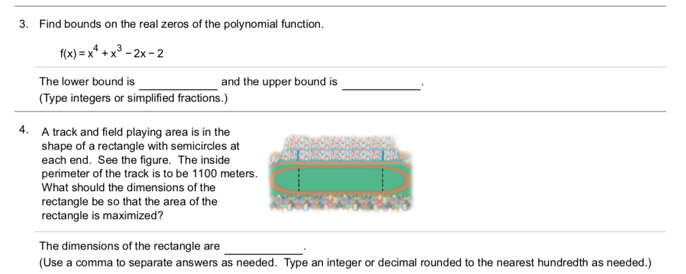 Solved 3. Find bounds on the real zeros of the polynomial | Chegg.com