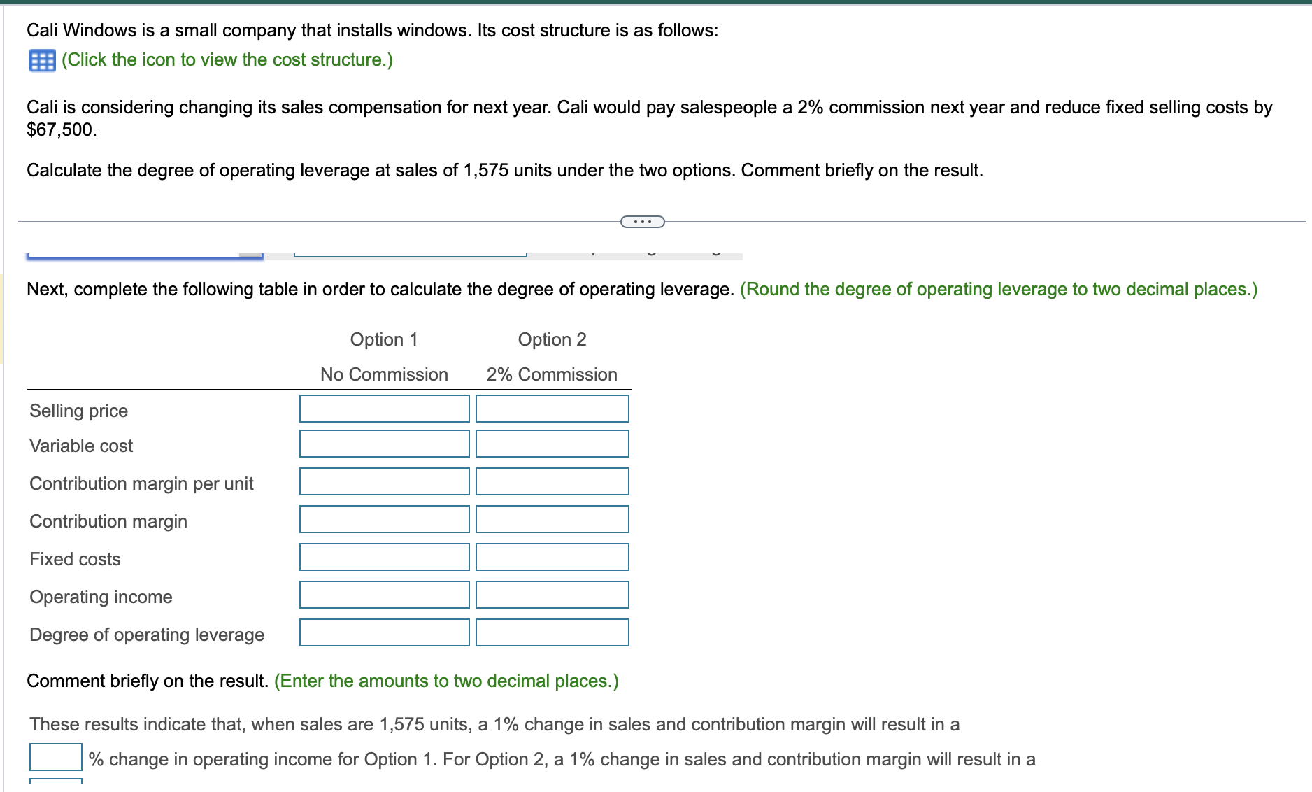 Solved \begin{tabular}{|lrr|} \hline Selling price from each | Chegg.com