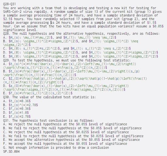 Solved Q28-031 You are working with a team that is | Chegg.com