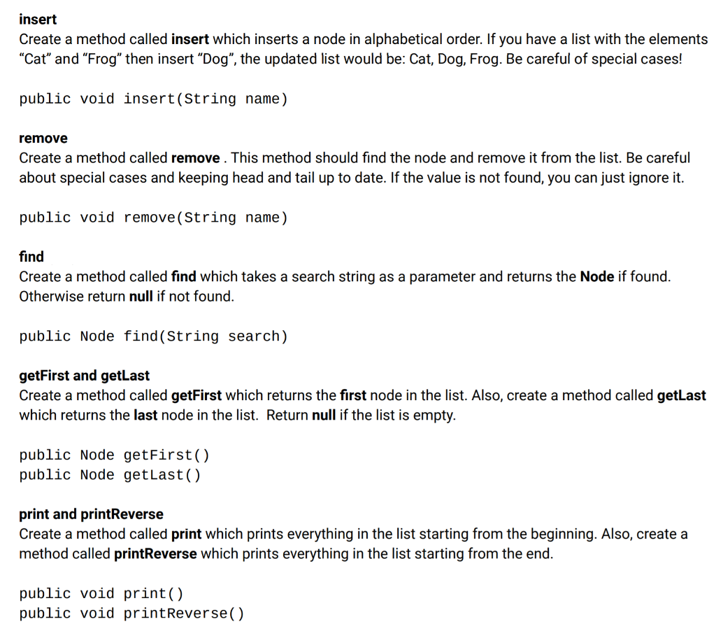 Solved Do not use any built-in java classes (Such as | Chegg.com