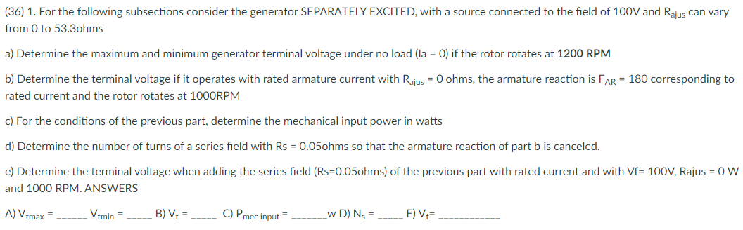 Solved For the following subsections consider the generator | Chegg.com