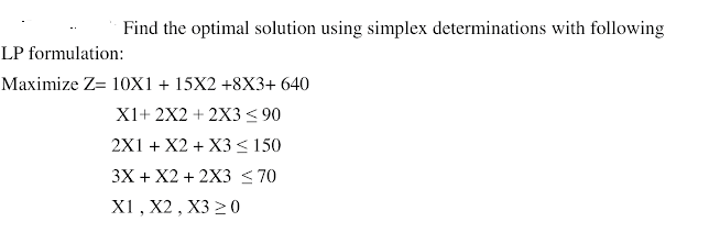 Solved Find the optimal solution using simplex | Chegg.com